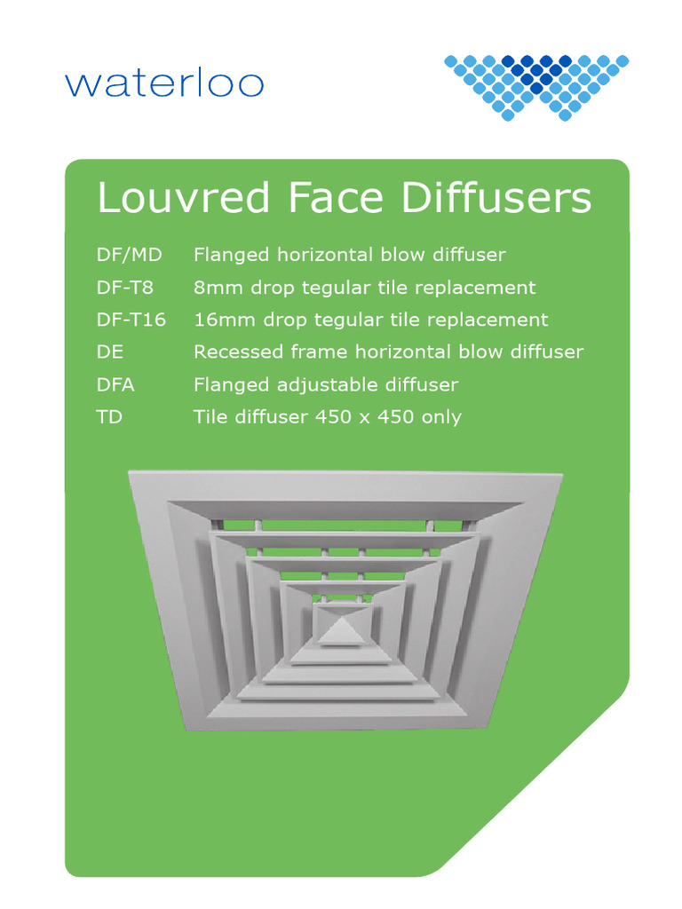 waterloo_df-md-de-td-dfa-face-diffusers | PDF | Duct (Flow) | Noise