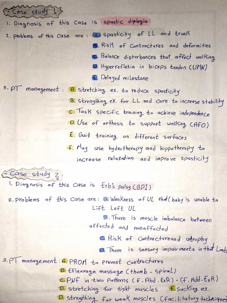 Pediatric PT Assignment | PDF
