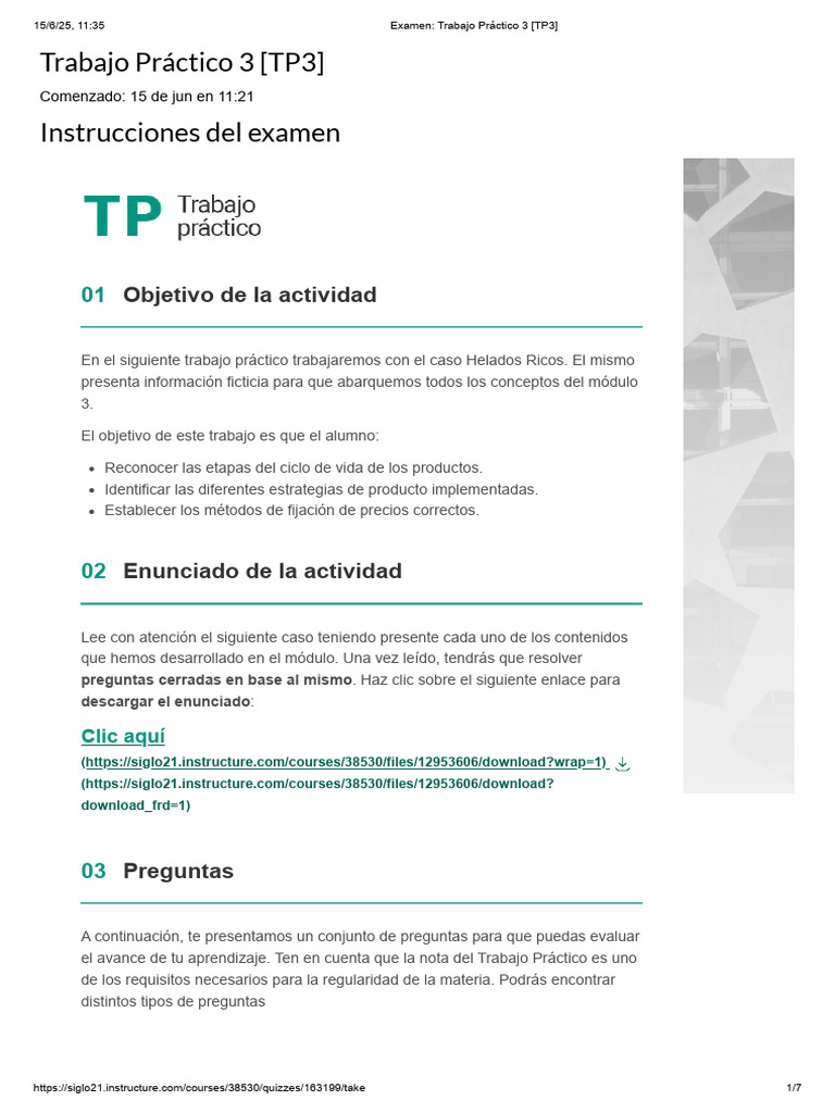 Examen - Trabajo Práctico 3 (TP3) MK | PDF | Producto (Negocio) | Precios