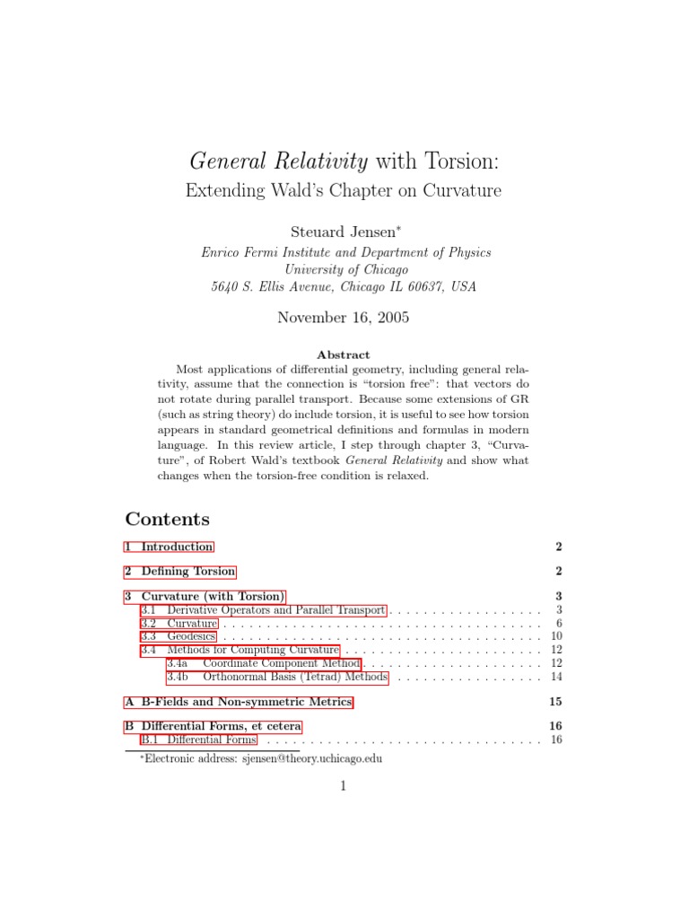 General Relativity: Torsion Insights | PDF | Spacetime | Metric Geometry