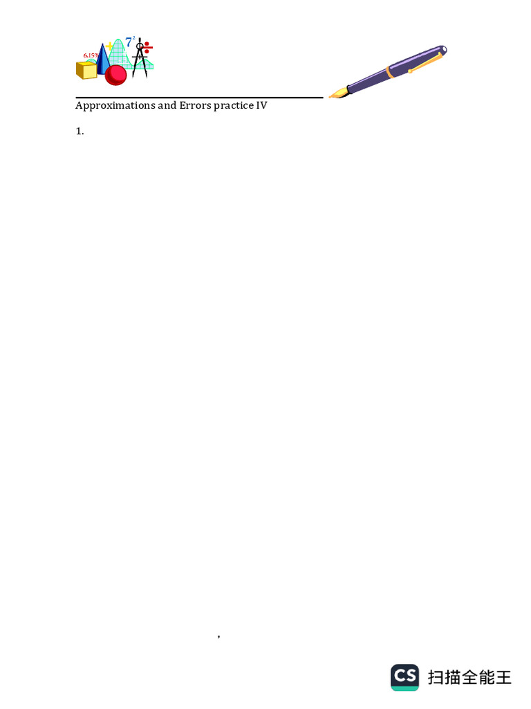 Approximations and Errors Practice IV | PDF | Significant Figures | Area