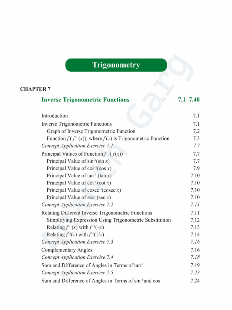 Inverse Trigonometric Functions | PDF