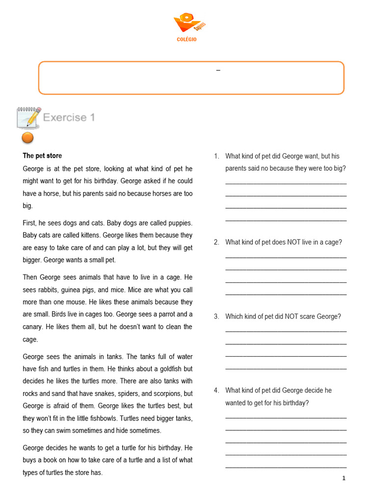 English Worksheet - Grade 8 - 2024 - 240512 - 095148 | PDF | Pet | Mouse