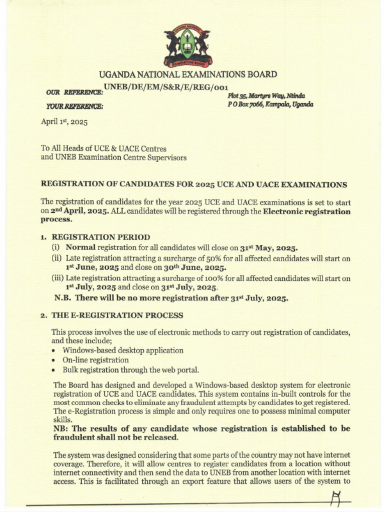 2025 Secondary Registration Circular | PDF