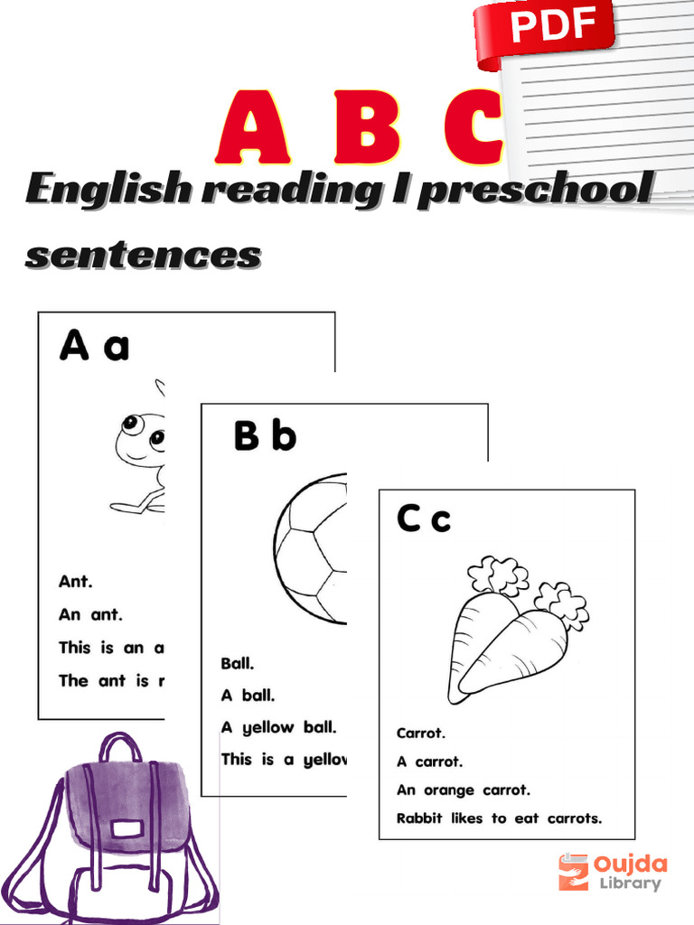 English Reading I Preschool Sentences | PDF