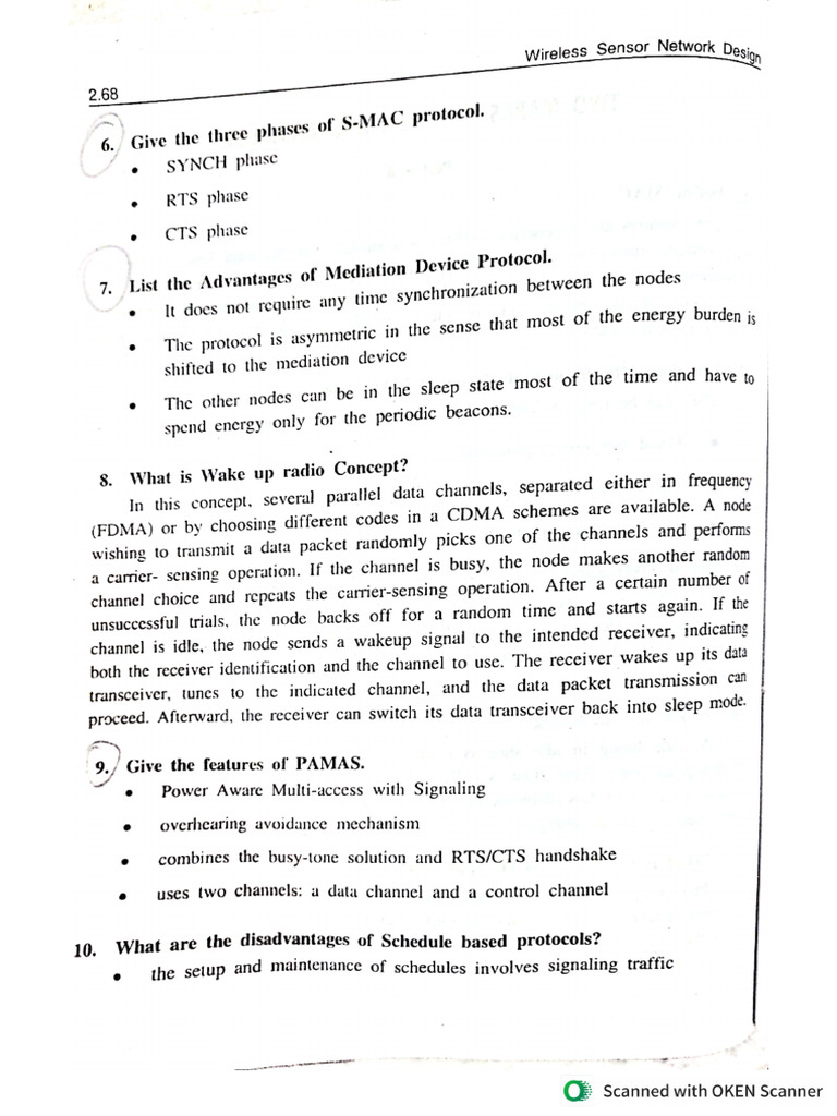 2 - WSN - Two Marks | PDF