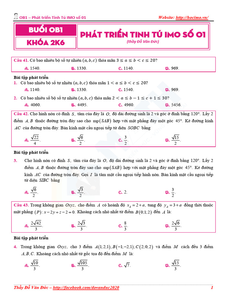 (ĐVĐ) OB1 - Phát Triển Tinh Tú IMO Số 01 | PDF