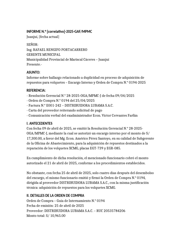 Informe Hallazgo Amplio Formal Final | PDF | Gobierno