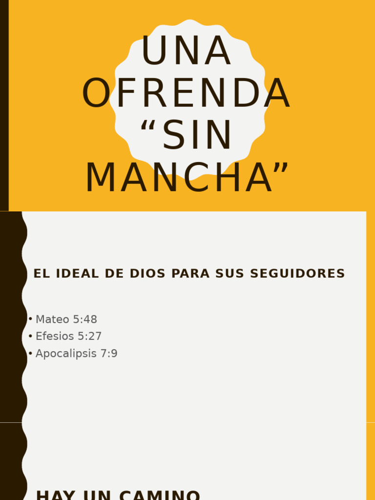 Una Ofrenda Sin Mancha | PDF
