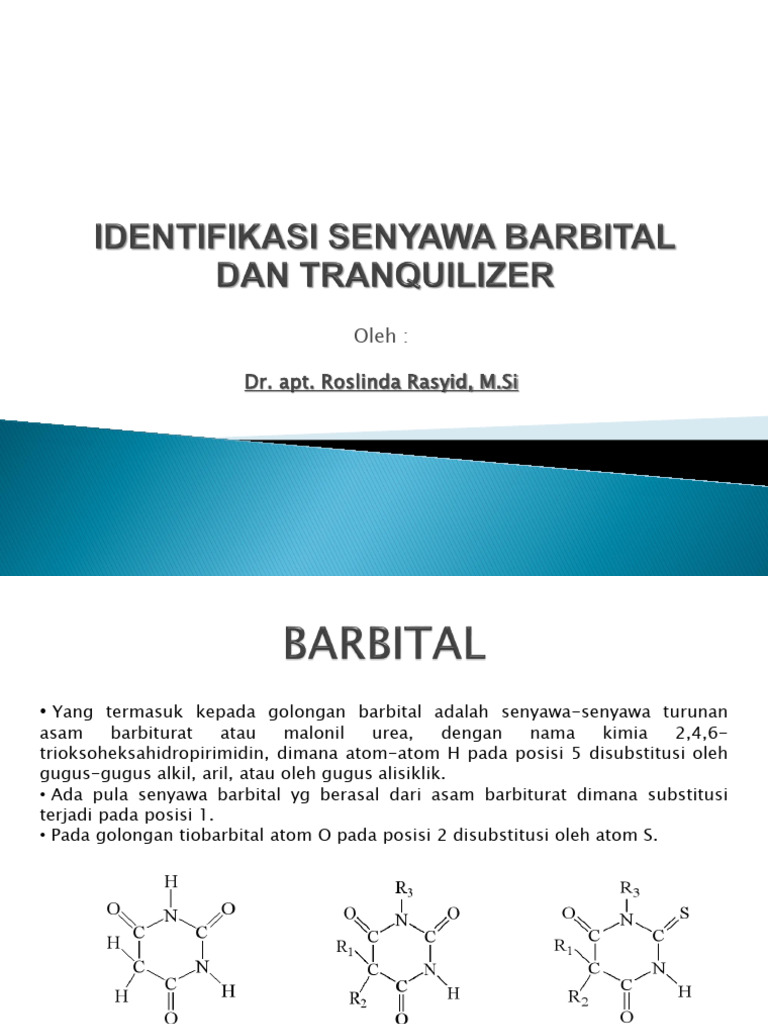 5 & 6. Identifikasi Barbital Dan Tranquilizer | PDF