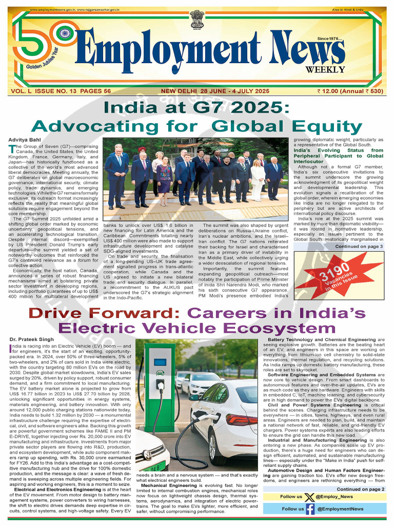 Employment News 28 Jun - 04 Jul 2025 | PDF