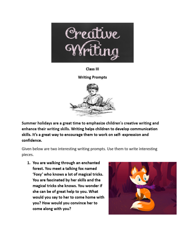 Creative Writing Prompts for Kids | PDF