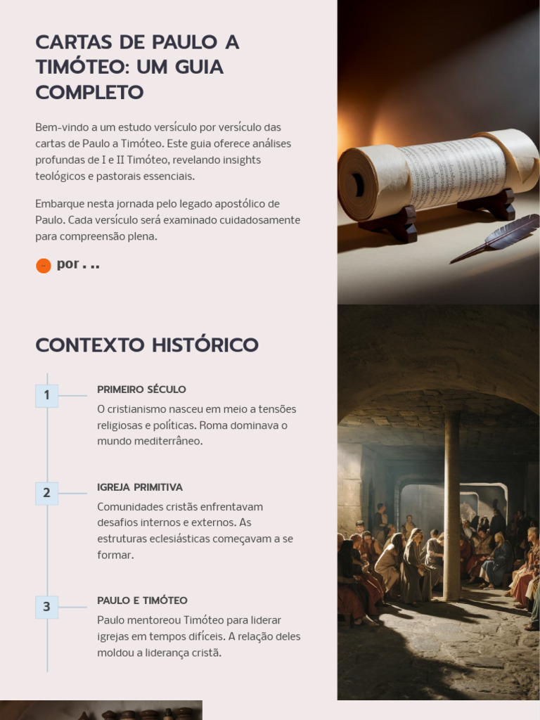 Cartas de Paulo A Timoteo Um Guia Completo | PDF | Apóstolo Paulo | Jesus