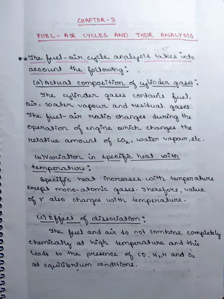 Fuel - Air Cycle | PDF