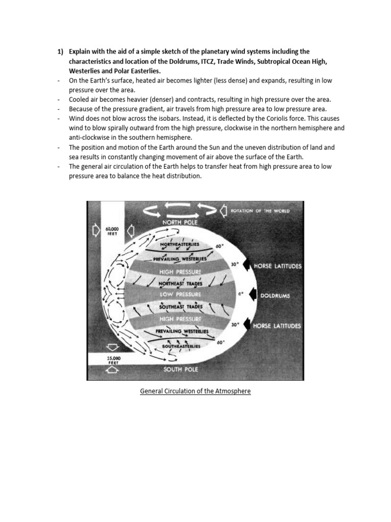 1) Planetary System of Wind and Pressure | PDF | Wound | Monsoon
