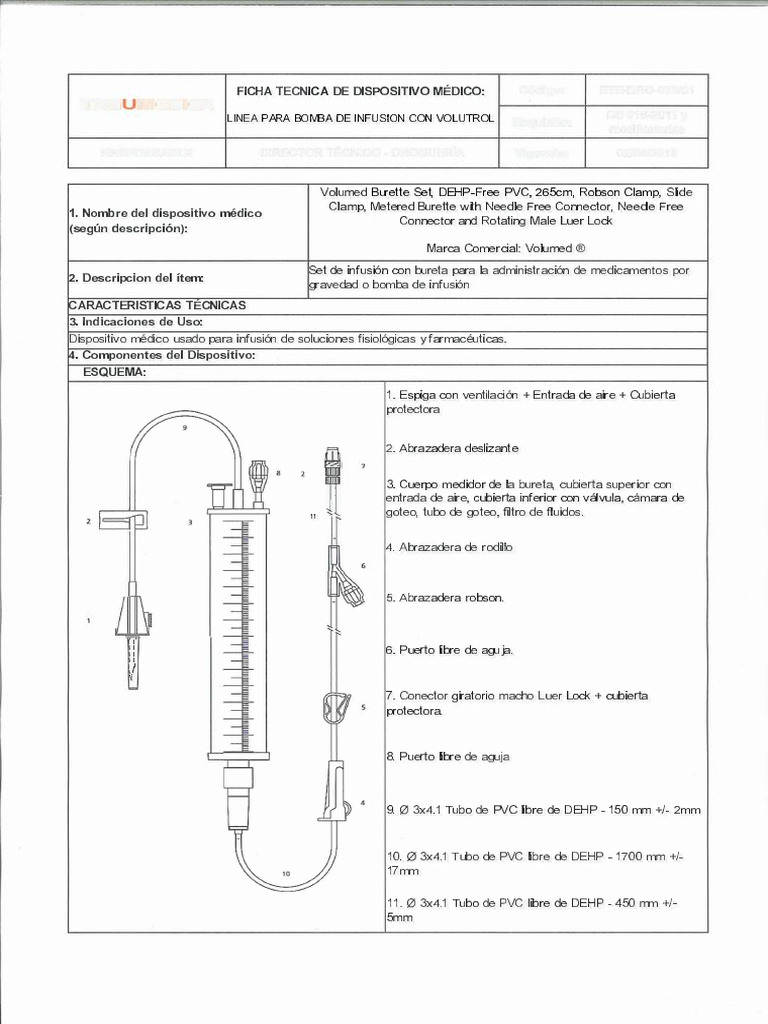 FT Ad8110-J Linea para Bomba de Infusion Con Volutrol (Italia) | PDF