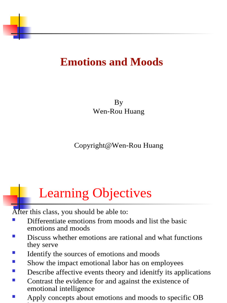 Understanding Emotions and Moods in the Workplace | PDF | Emotions ...