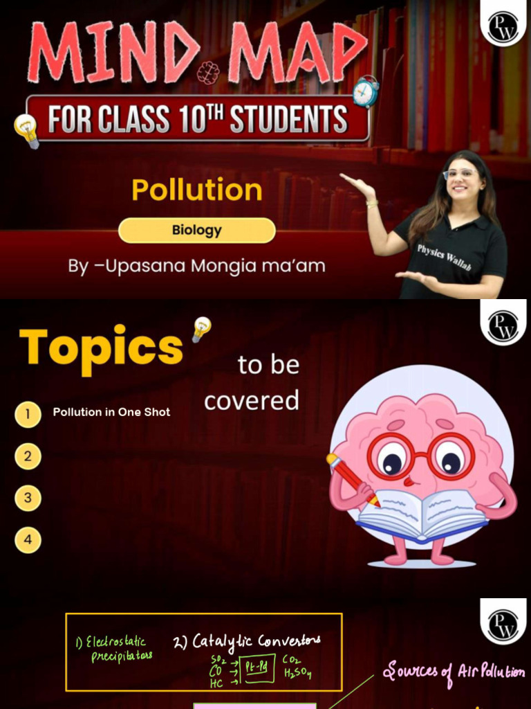Pollution - Class Notes - Class 10th ICSE Mind Map Series | PDF