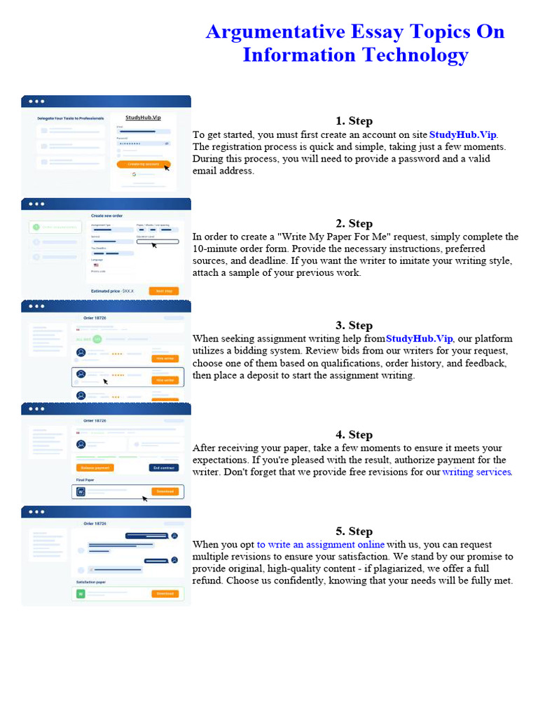 Argumentative Essay Topics On Information Technology | PDF ...