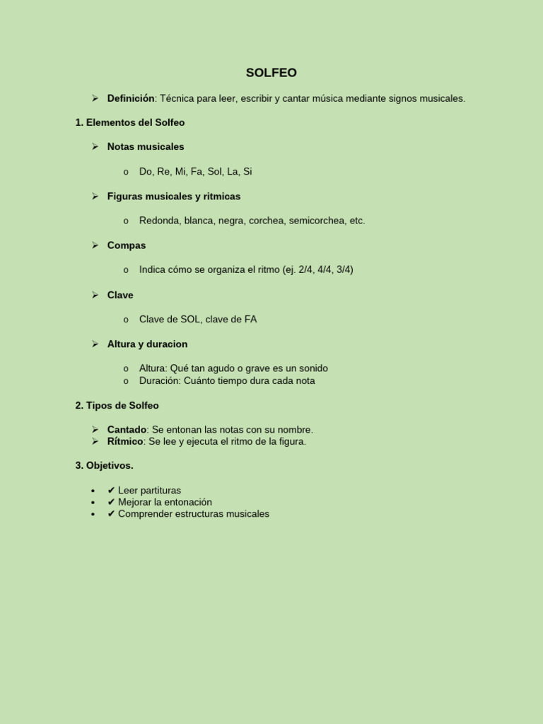 Guía Completa de Solfeo Musical | PDF