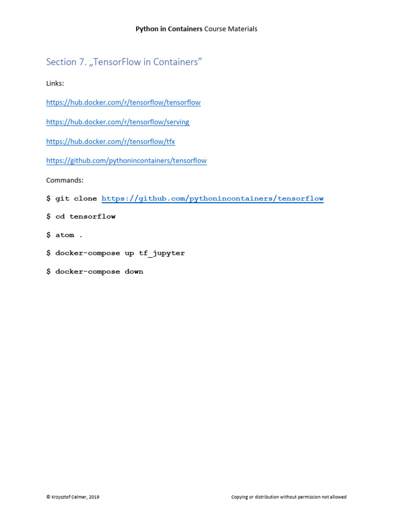 7 +TensorFlow+in+Containers | PDF