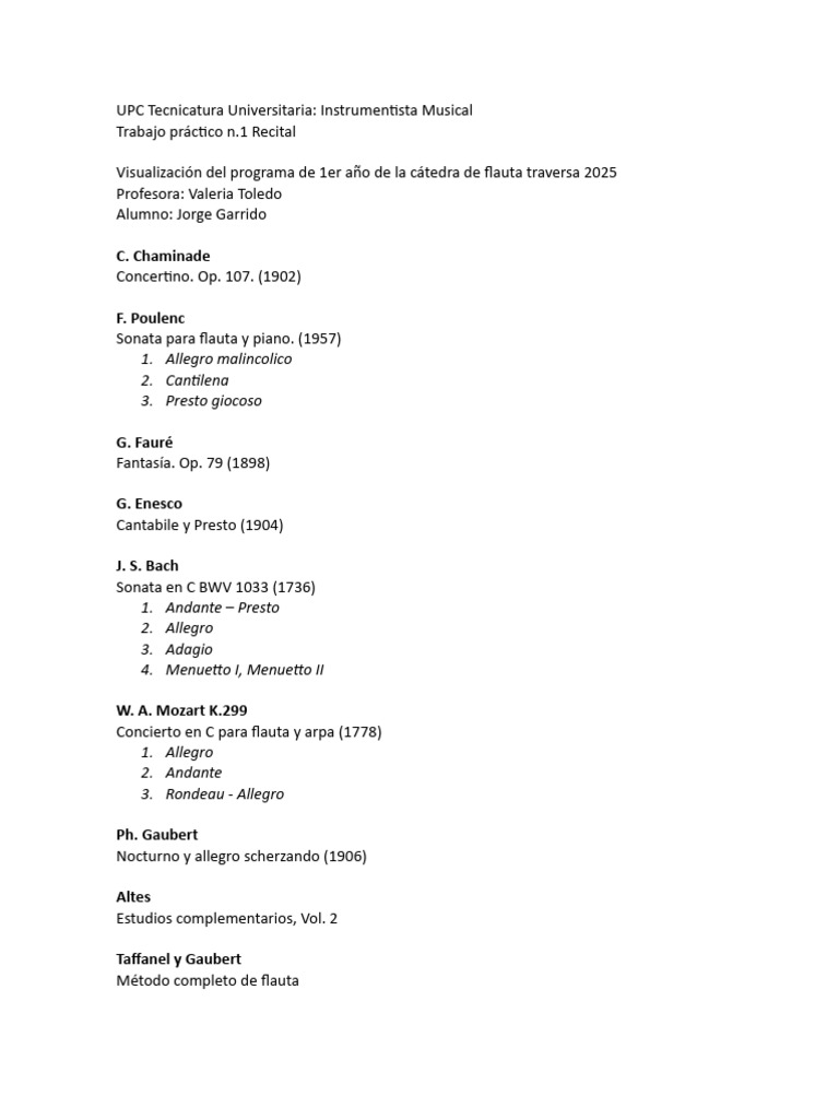 TP 1 Recital 1 Jorge Garrido | PDF