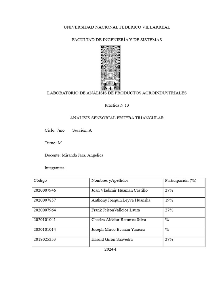 Analisis Sensorial Prueba Triangular | PDF | Estadísticas | Coca Cola