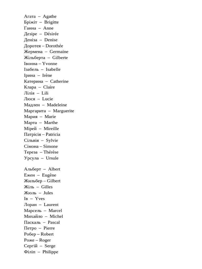 Prénoms Français | PDF