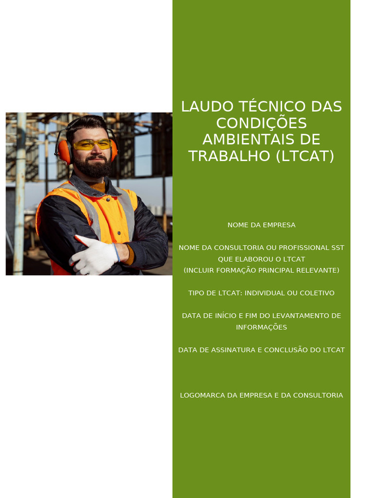 Modelo LTCAT 2024: Laudo Técnico Completo | PDF | Calibração | Medição