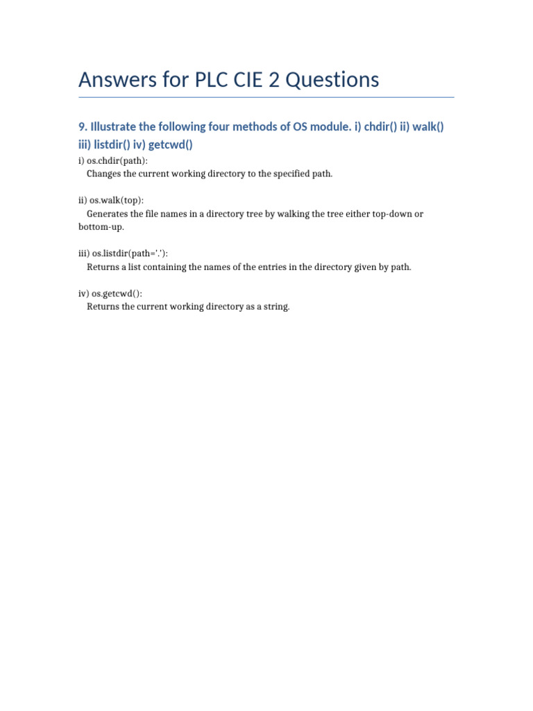OS Module Methods Answers | PDF