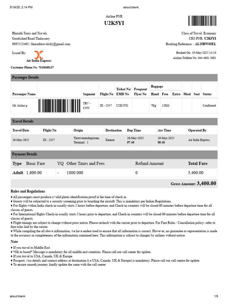IX 2357 Flight Status Confirmation | PDF | Aviation