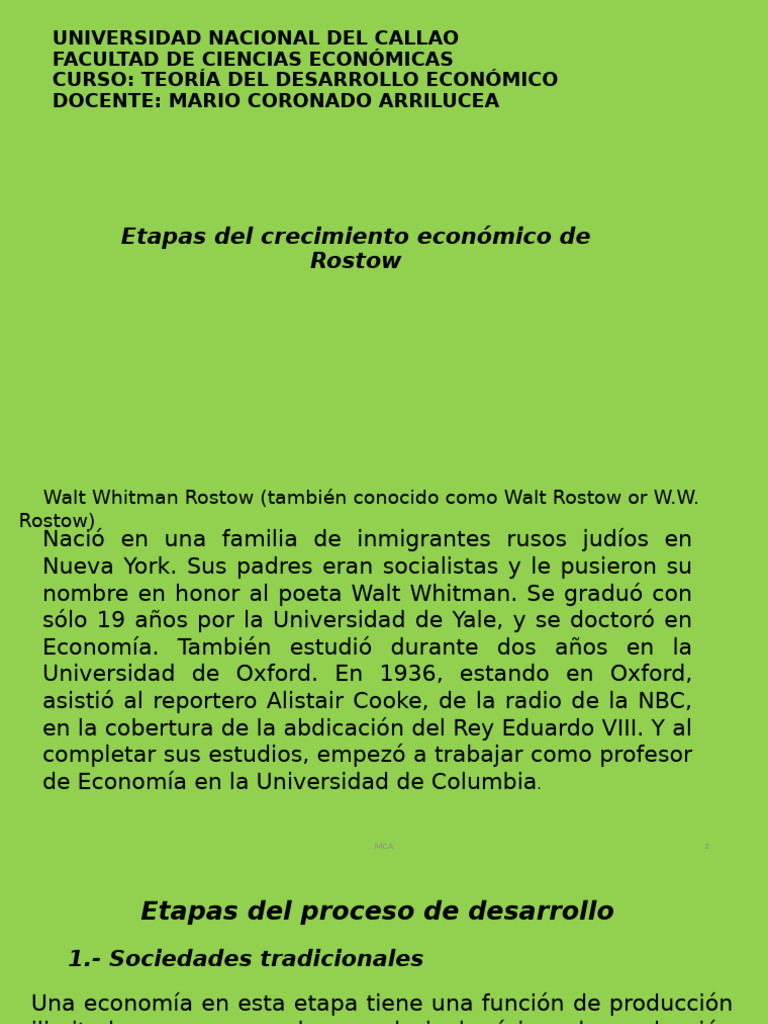 Etapas de Crecimiento Economico | PDF | Sociedad | Agricultura