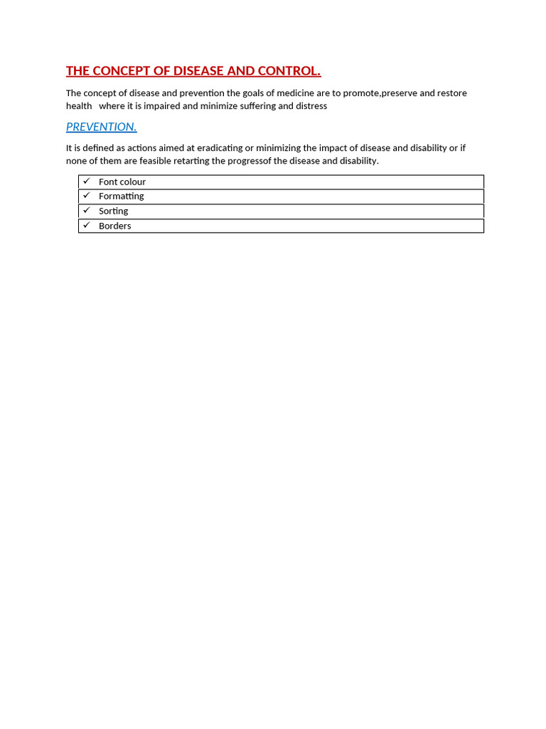 Understanding Disease Control Concepts | PDF