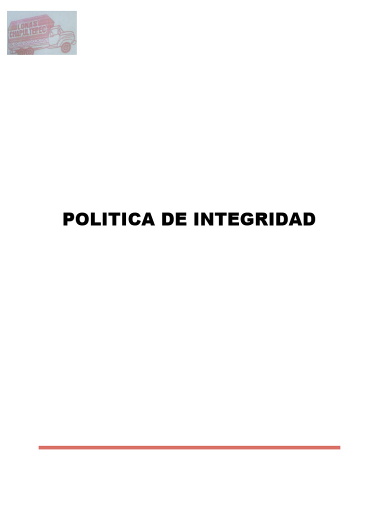 Politica de Integridad | PDF | Auditoría | Business