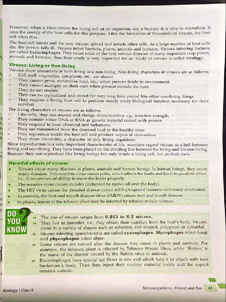 Bio Class 8 IMP-22 | PDF