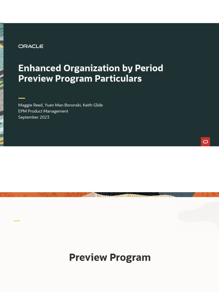 EOBP Preview Program Particulars Kick-Off 230925 | PDF | Software ...
