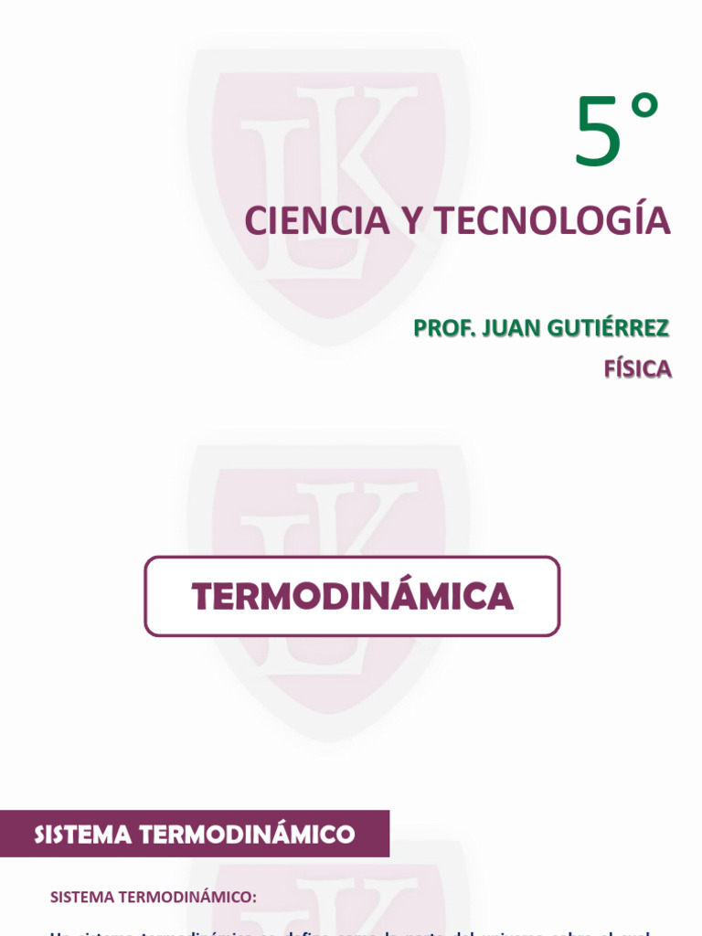 Practica de Clase - Termodinamica | PDF | Termodinámica | Sistema