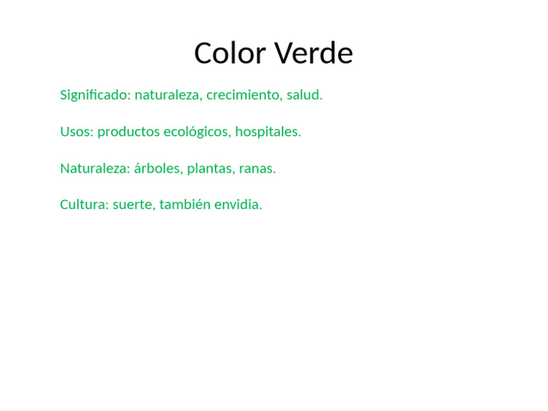 Color Verde | PDF