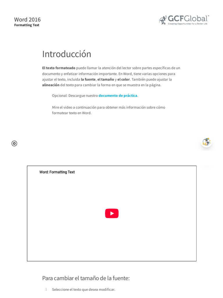 Word 2016 - Formatting Text | PDF | Caso de carta | Microsoft Word