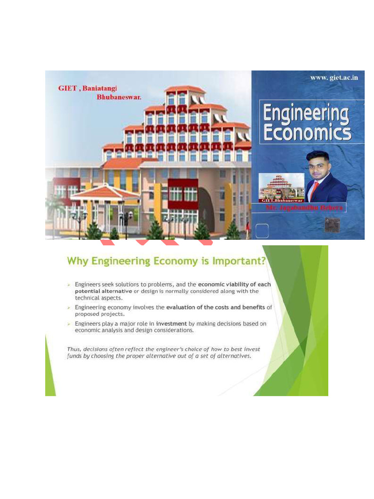 Engineering Economics Class Note | PDF | Macroeconomics | Demand