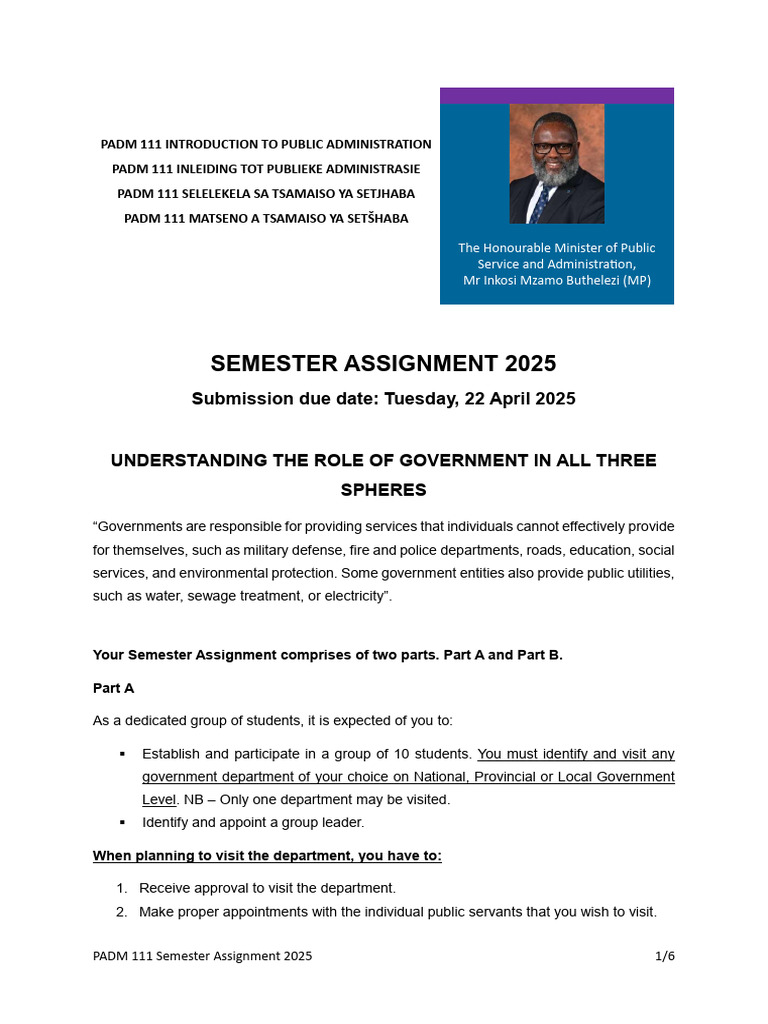 PADM 111 Assignment Overview 2025 | PDF | Deductive Reasoning | Essays