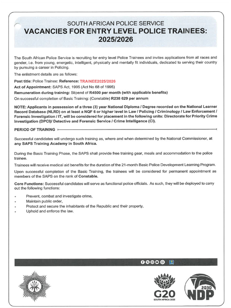 Signed Trainee Advert 2025 2026 Long Version | PDF