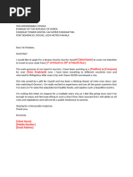 Cover Letter for Multiple-Entry Korean Visa | PDF
