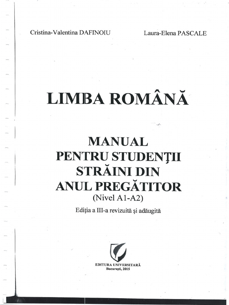 Manual Studenti Straini A1-A2 Constanta | PDF