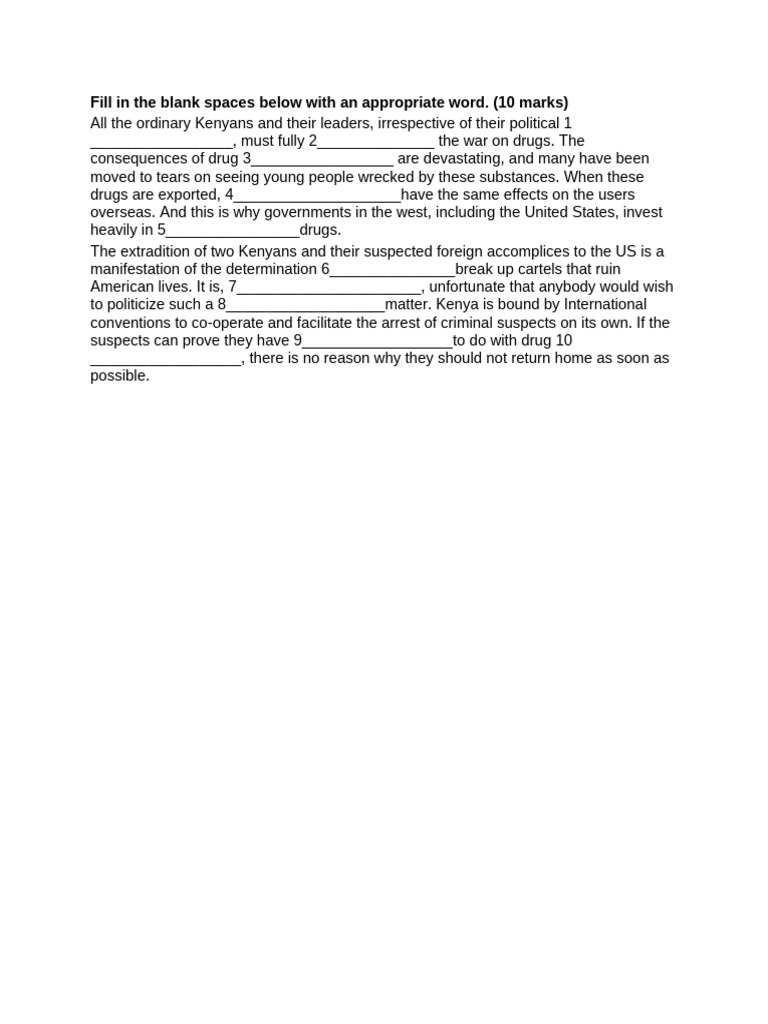 Cloze Test RAT | PDF