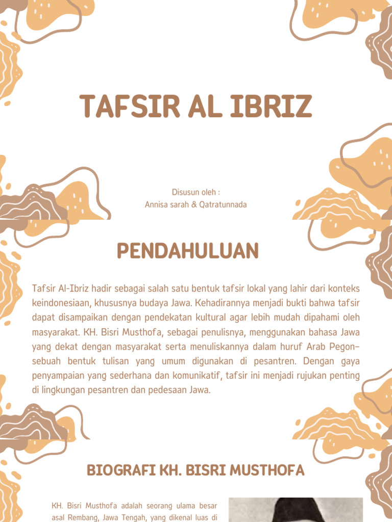 Tafsir Al-Ibriz: Kearifan Lokal Jawa | PDF