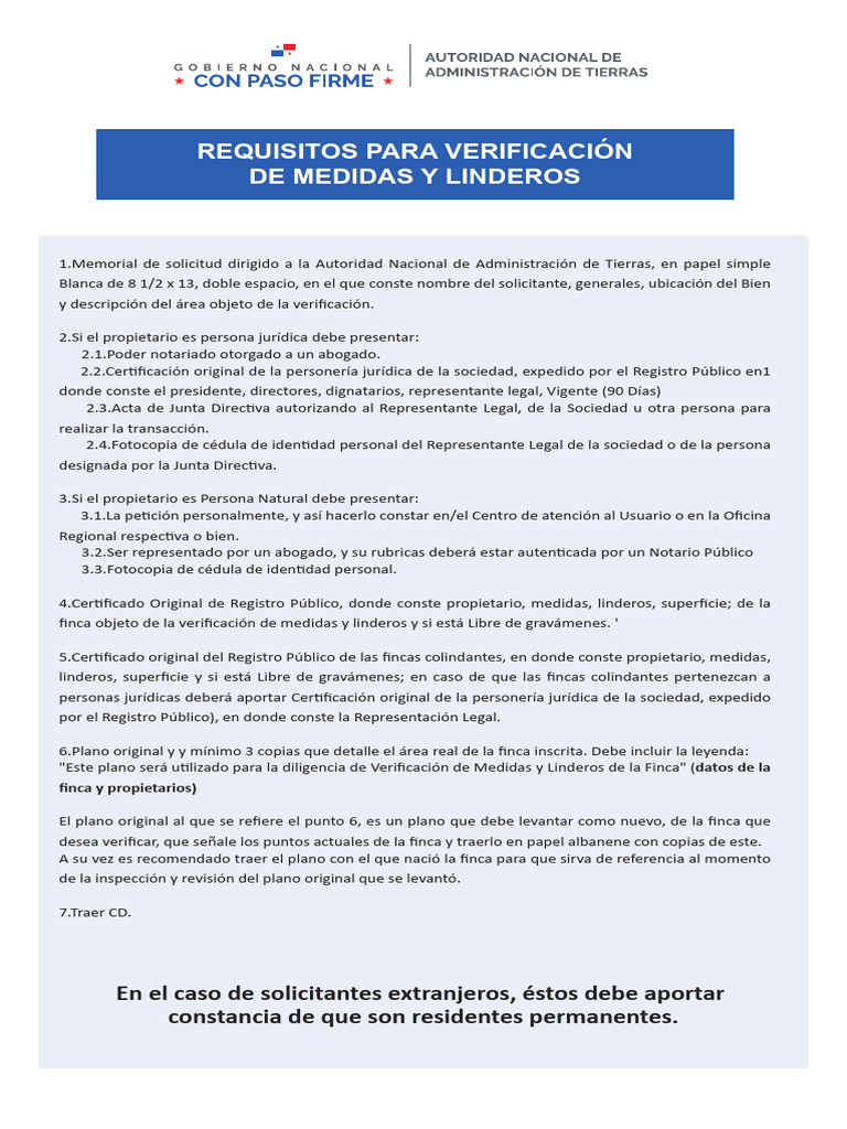 Requisitos para Verificación de Linderos | PDF