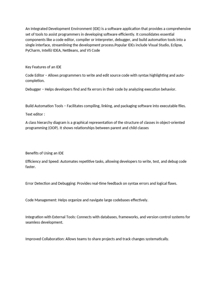 An Integrated Development Environment | PDF