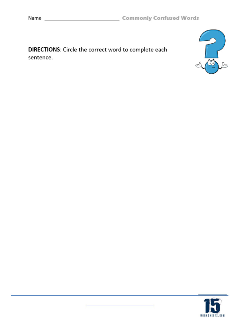 Commonly Confused Words: Directions | PDF