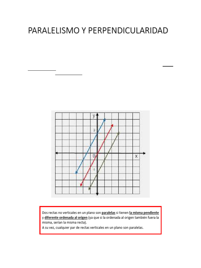 Apunte Teórico Sobre Paralelismo y Perpendicularidad | PDF